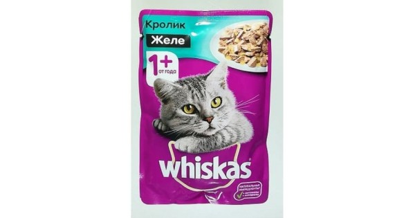 Կեր կատվի Whiskas 85գ ճագարով դոնդող (желе)